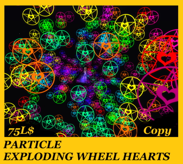 Second Life Marketplace - PARTICLE EXPLODING WHEEL HEARTS